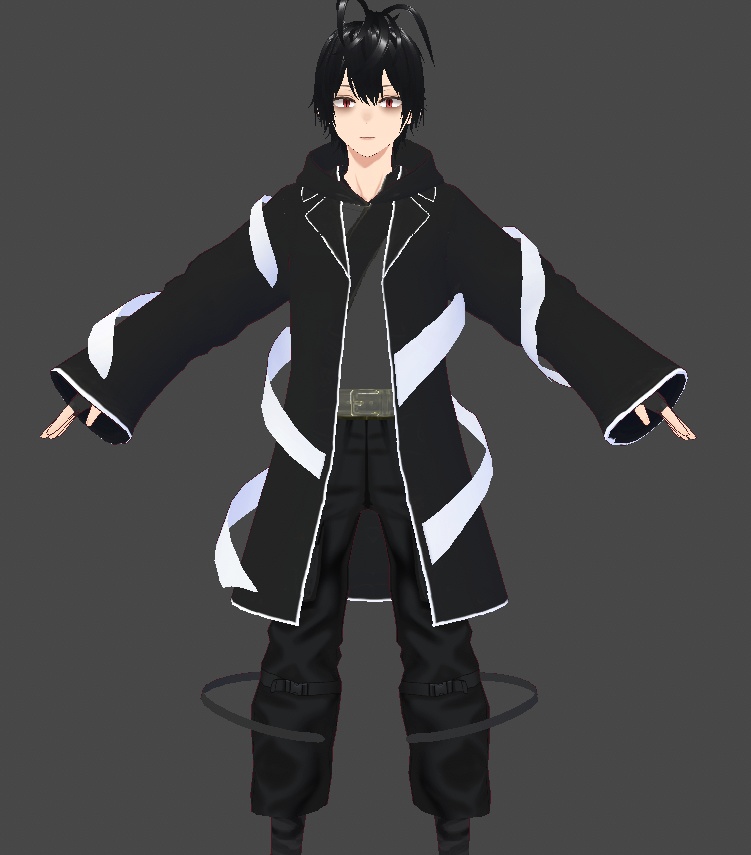 Vroid model black hair guy Connor male - Hkons stuff - BOOTH