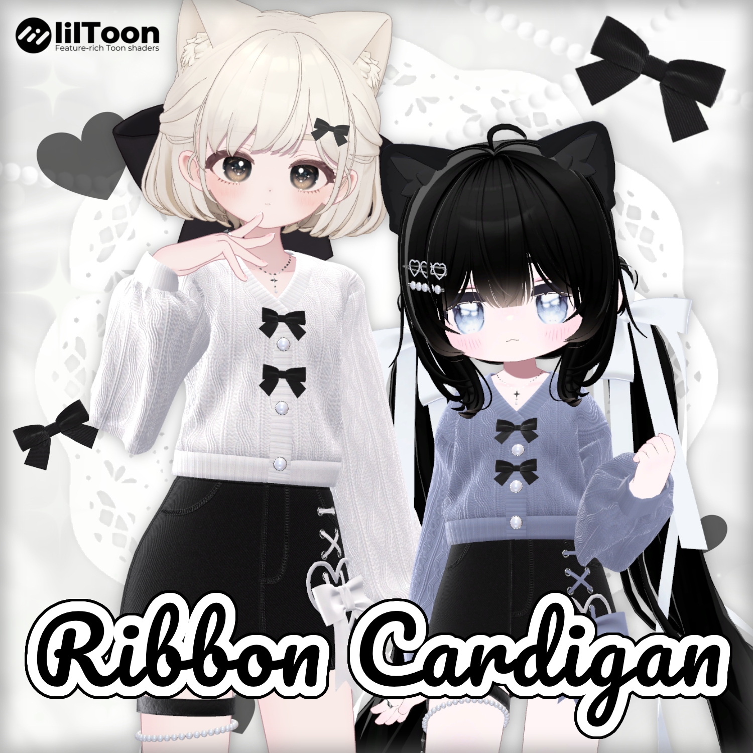 【VRChat向け3D衣装】Ribbon Cardigan - LunaSshop - BOOTH