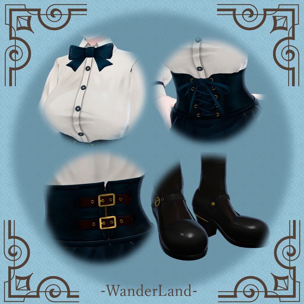 [12アバター対応]Corset Cream[VRC想定衣装] - WanderLand - BOOTH