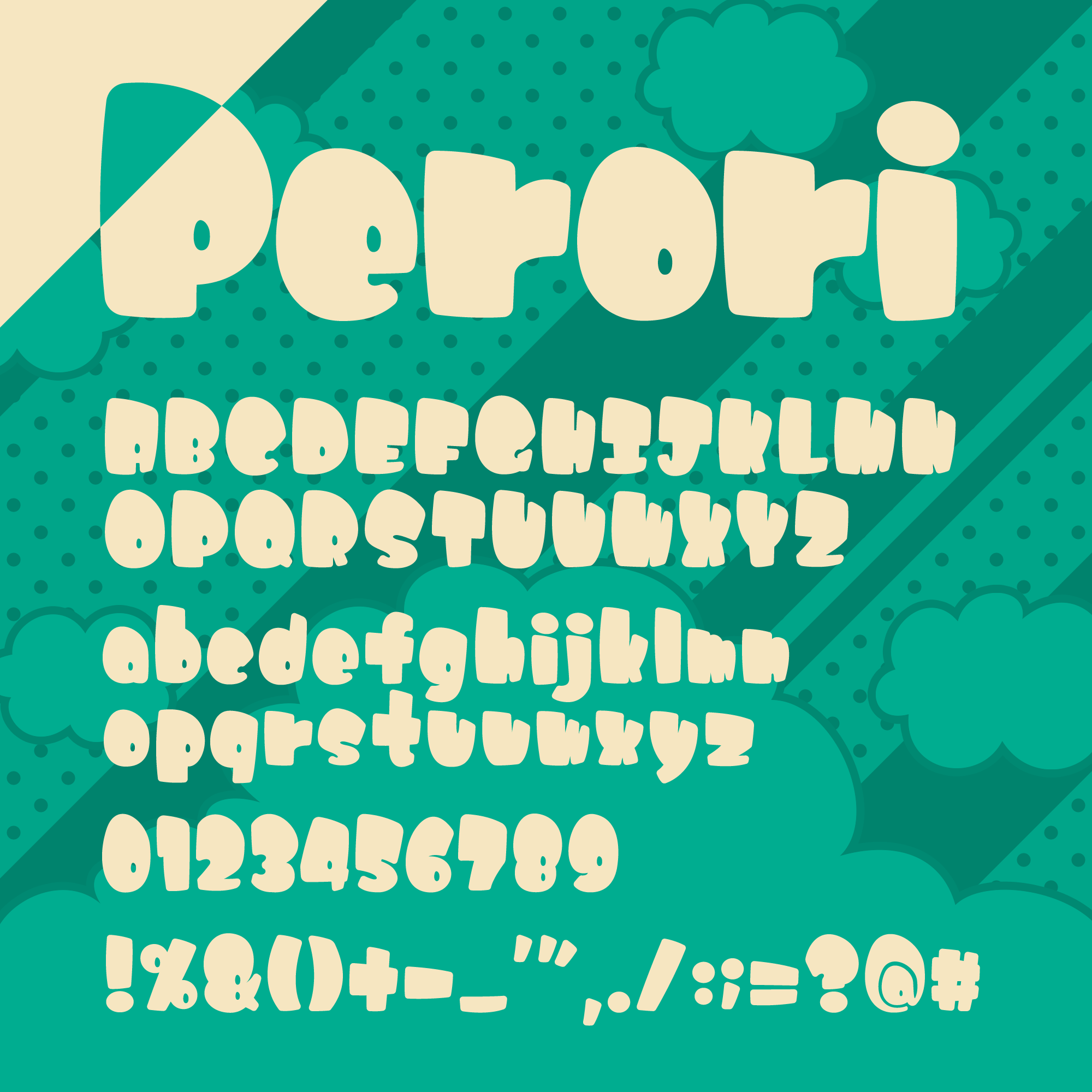 ぽっちゃり系ぽよぽよグラフィティフォント／Perori - CONNECRE - BOOTH