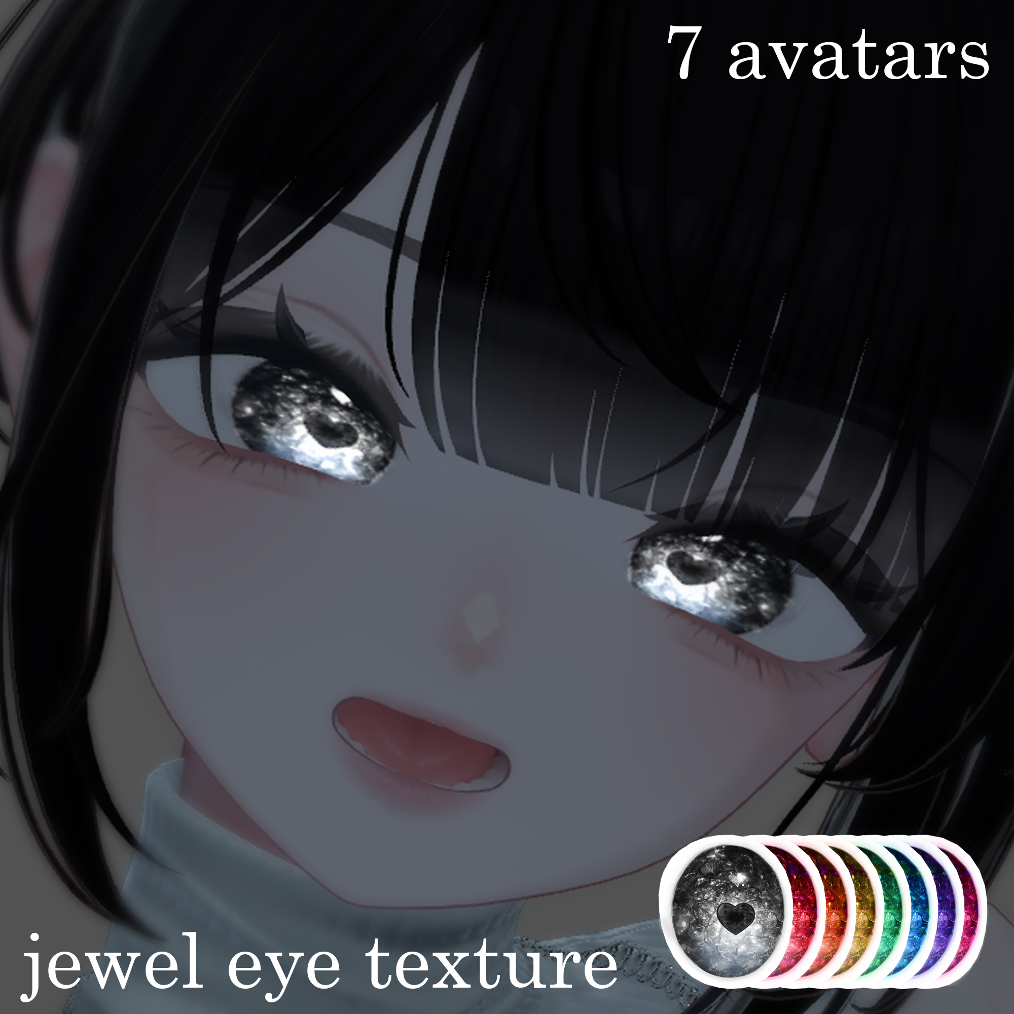 +++40% off+++[7 avatars / 8 colors] jewel eye texture =light texture ...