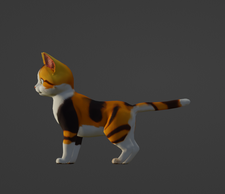 【3Dモデル】ネコ 4足歩行 - mimi-modeling - BOOTH