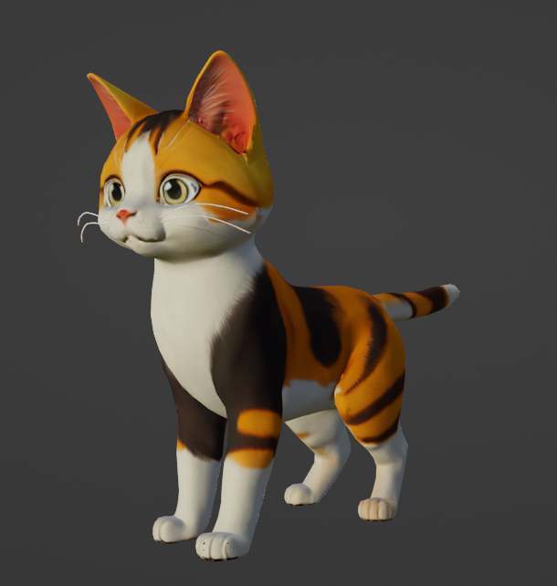 【3Dモデル】ネコ 4足歩行 - mimi-modeling - BOOTH
