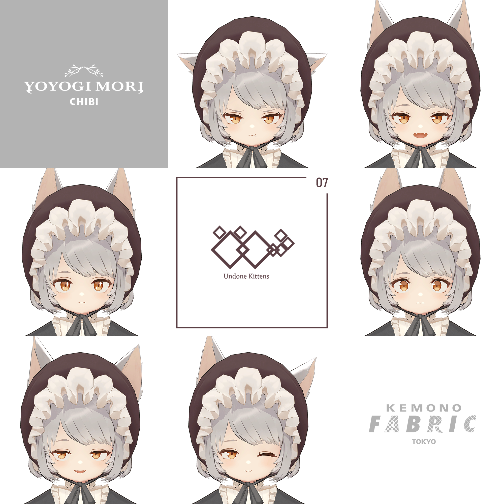 【VRC / VRM / Quest 対応3Dモデル】Undone Kittens CHIBI ver1.01 - yoyogi mori ...