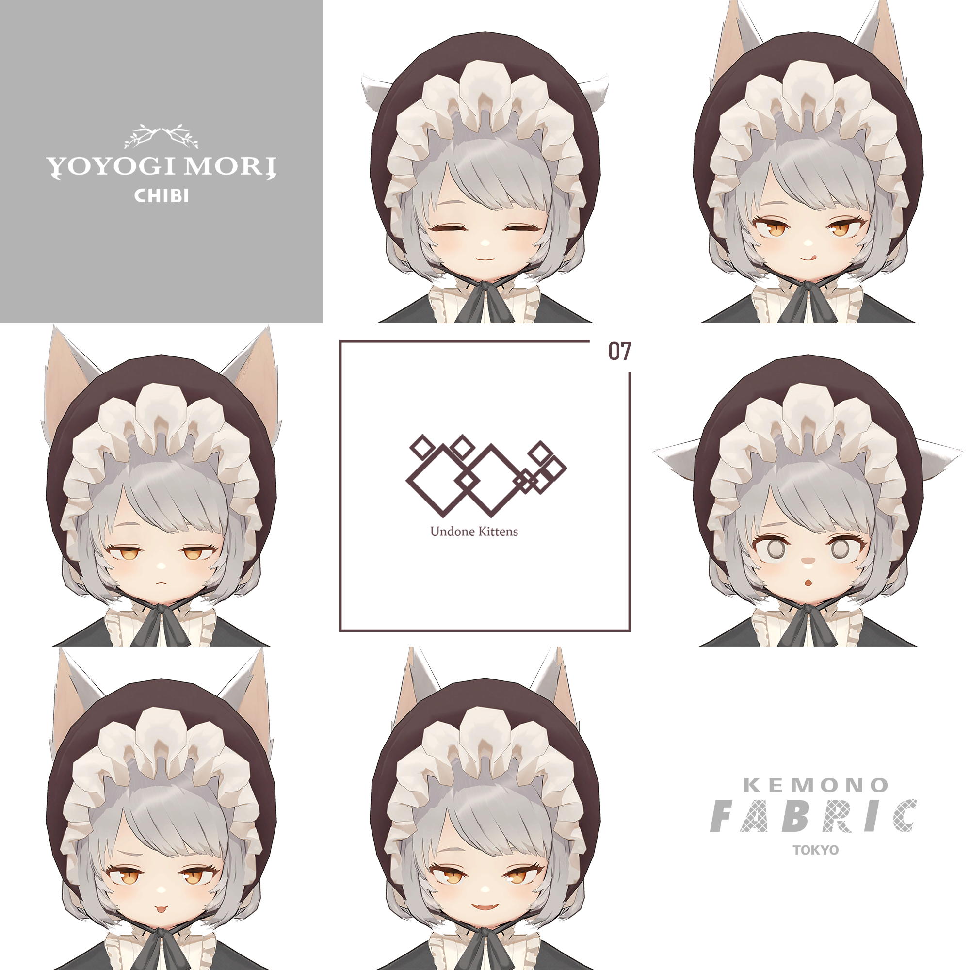 【VRC / VRM / Quest 対応3Dモデル】Undone Kittens CHIBI ver1.01 - yoyogi mori ...