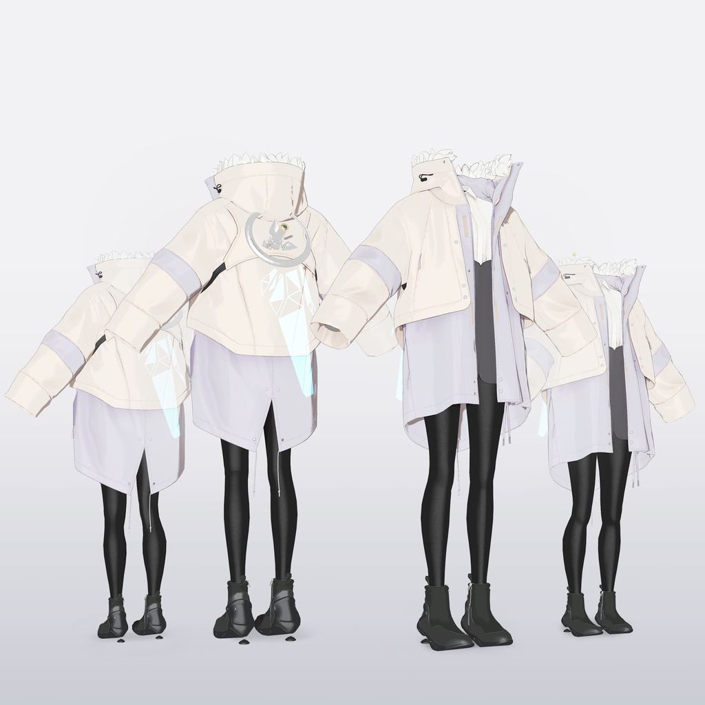 【VRC対応3D服飾モデル】NINE HATRA segment2_tuner ver1.01 - yoyogi mori - BOOTH