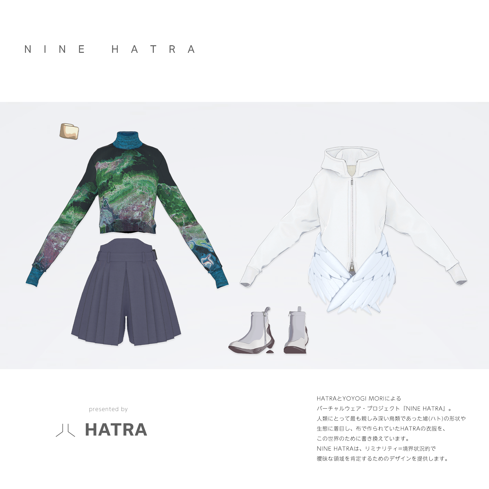 【VRC対応3D服飾モデル】NINE HATRA segment2_echokeeper ver1.01 - yoyogi mori - BOOTH