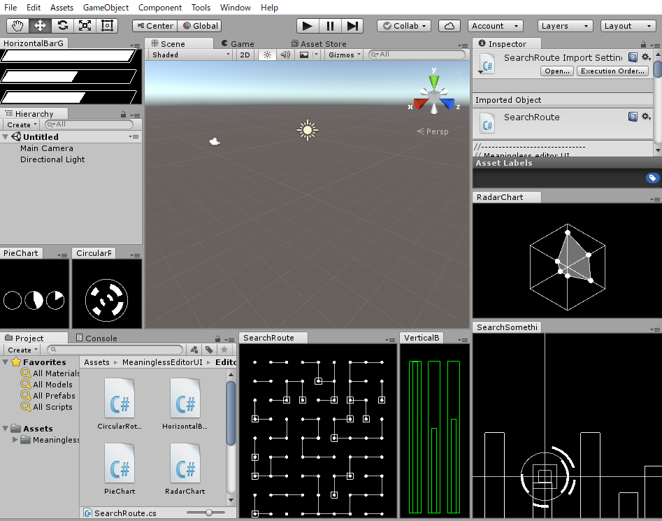 【UnityEditor拡張】Meaningless editor UI【グラフ】 - key-assets - BOOTH