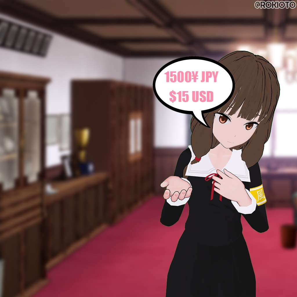 VRchat 3Dアバターモデル "Miko Iino" - Rokioto Avatars - BOOTH