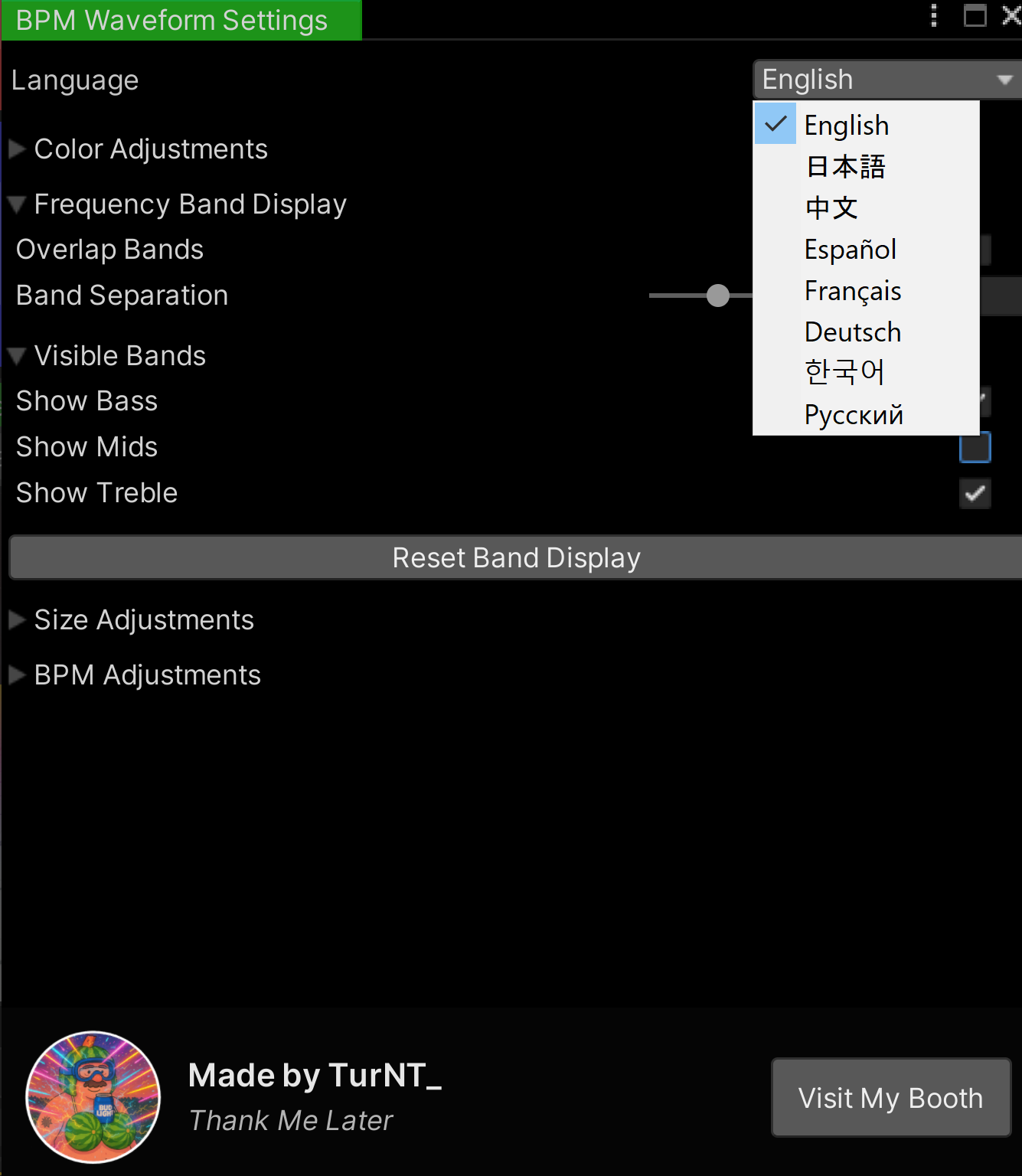 BPM Waveform (Music Overlay Script) - TurNT_ Toolbox - BOOTH