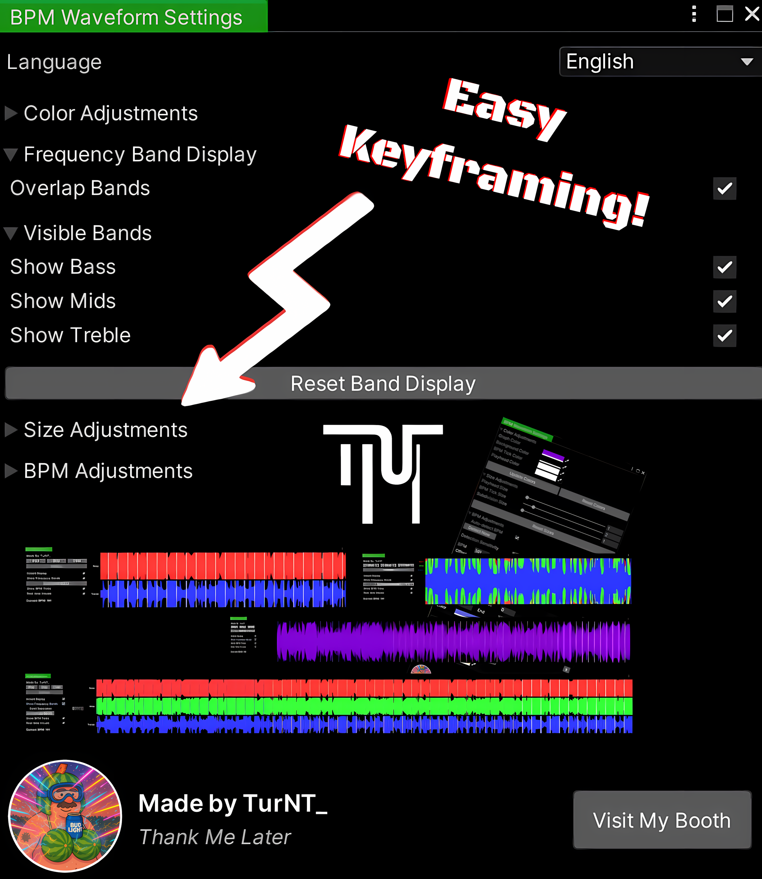 BPM Waveform (Music Overlay Script) - TurNT_ Toolbox - BOOTH