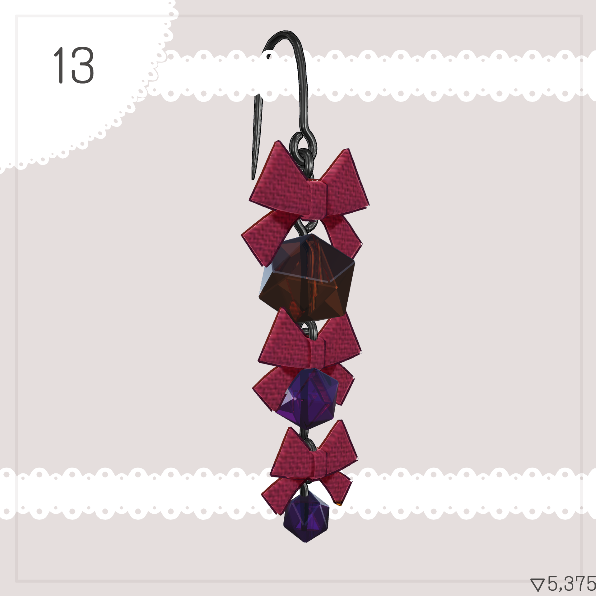 【3Dモデル】PB対応/ピアス20個セット - Box3D - BOOTH