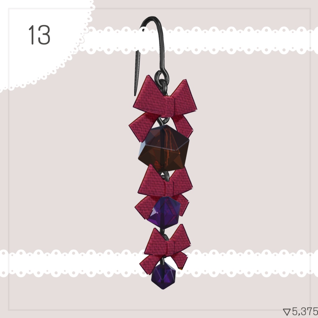 【3Dモデル】PB対応/ピアス20個セット - Box3D - BOOTH