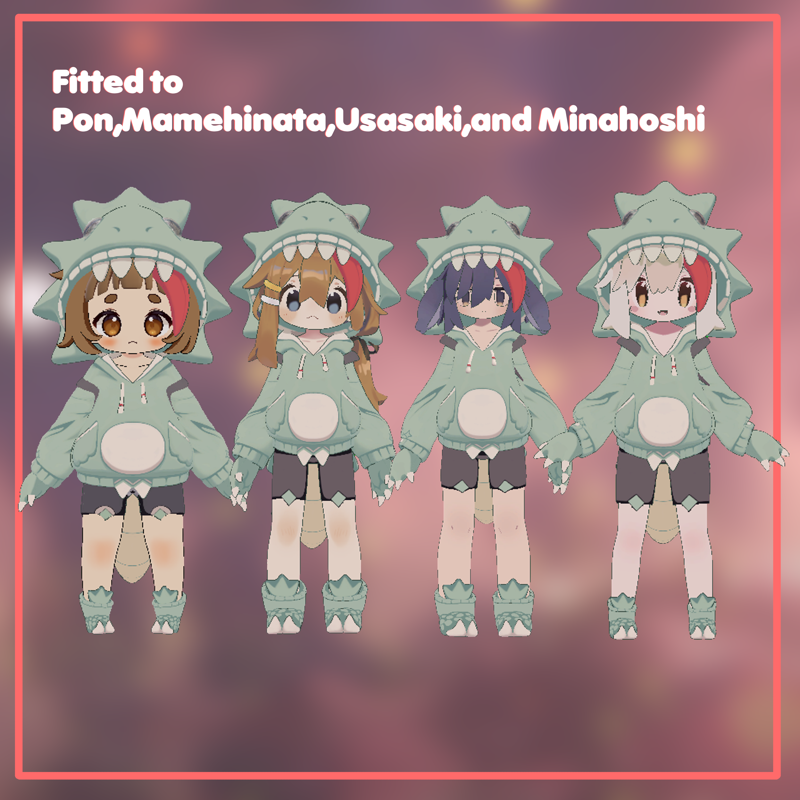 Dino Outfit - ぽんとちゅね - まめひなた - うささき - みなほし - One Brain Cell - BOOTH