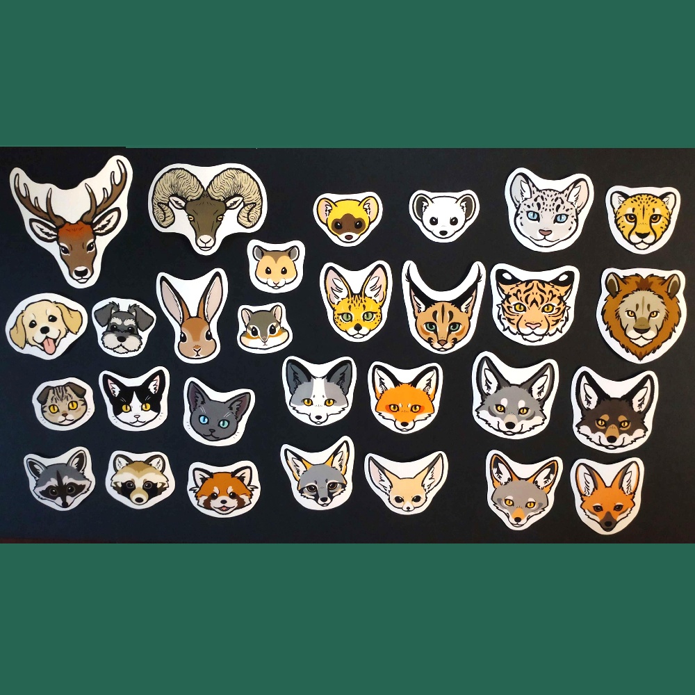 ネコセットA ステッカー - Misty Forest - BOOTH