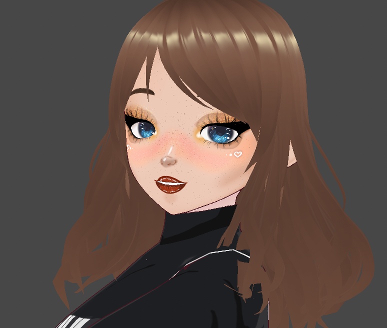 VRoid Studio 3D Vtuber Model Fall Inspired Makeup for Female - peachlovecraft - BOOTH