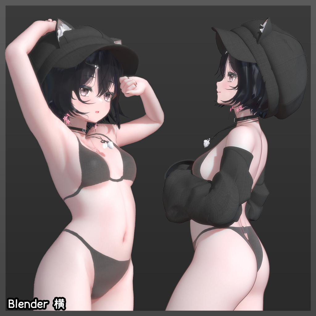 キャラクター素体 v11.2 「クロモジ」【Blender VRChat】 - Jump!Jun - BOOTH