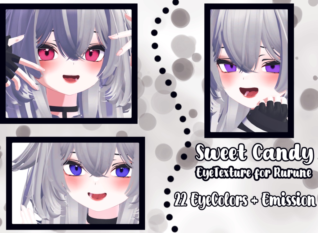 [Uruki/Shinano/Rurune/Airi] [Sweet Candy Eye texture + Emission ...