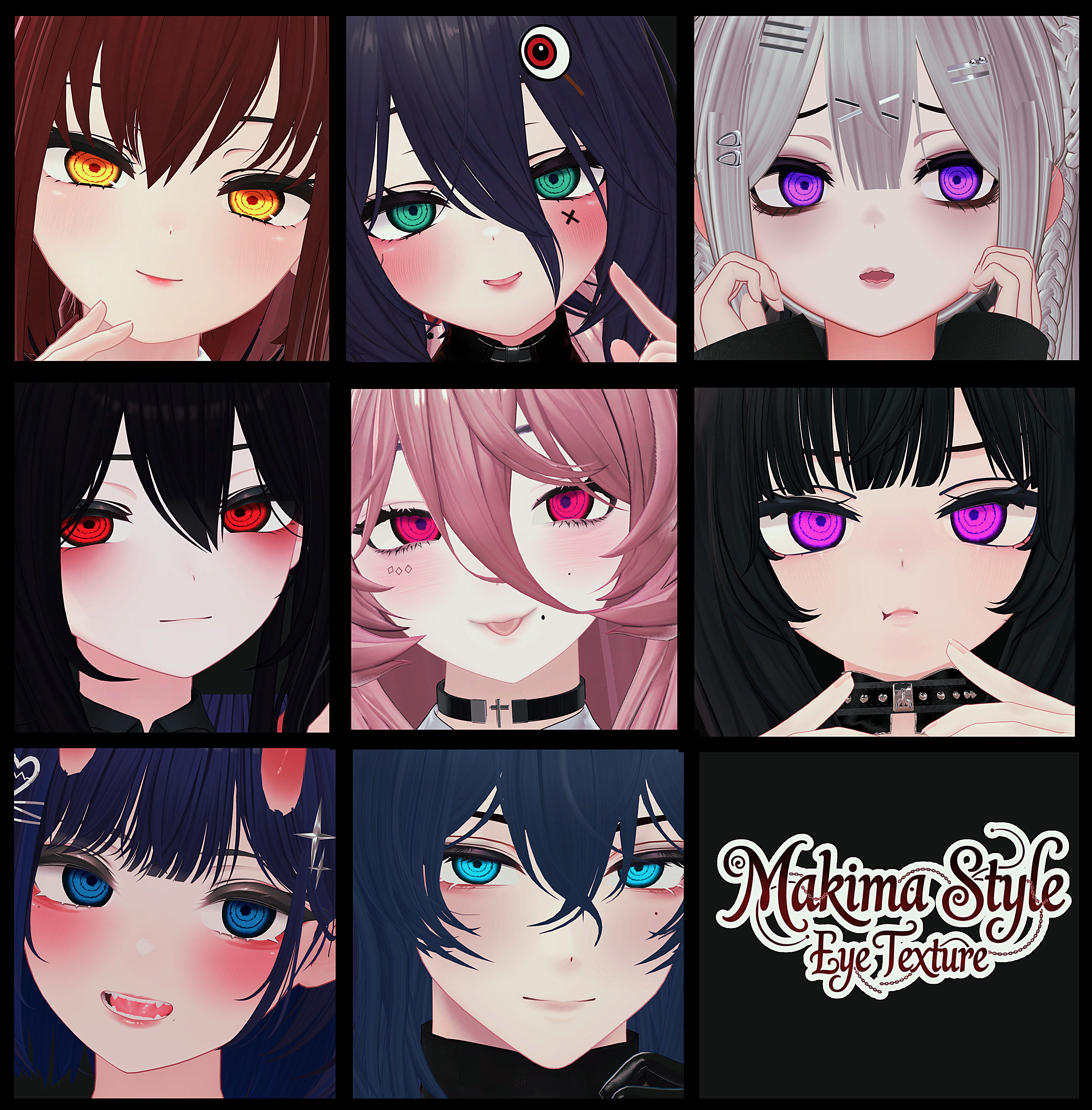 FREE 【8アバター対応 /8Compatible Avatars】[Makima Style - EyesTexture ...