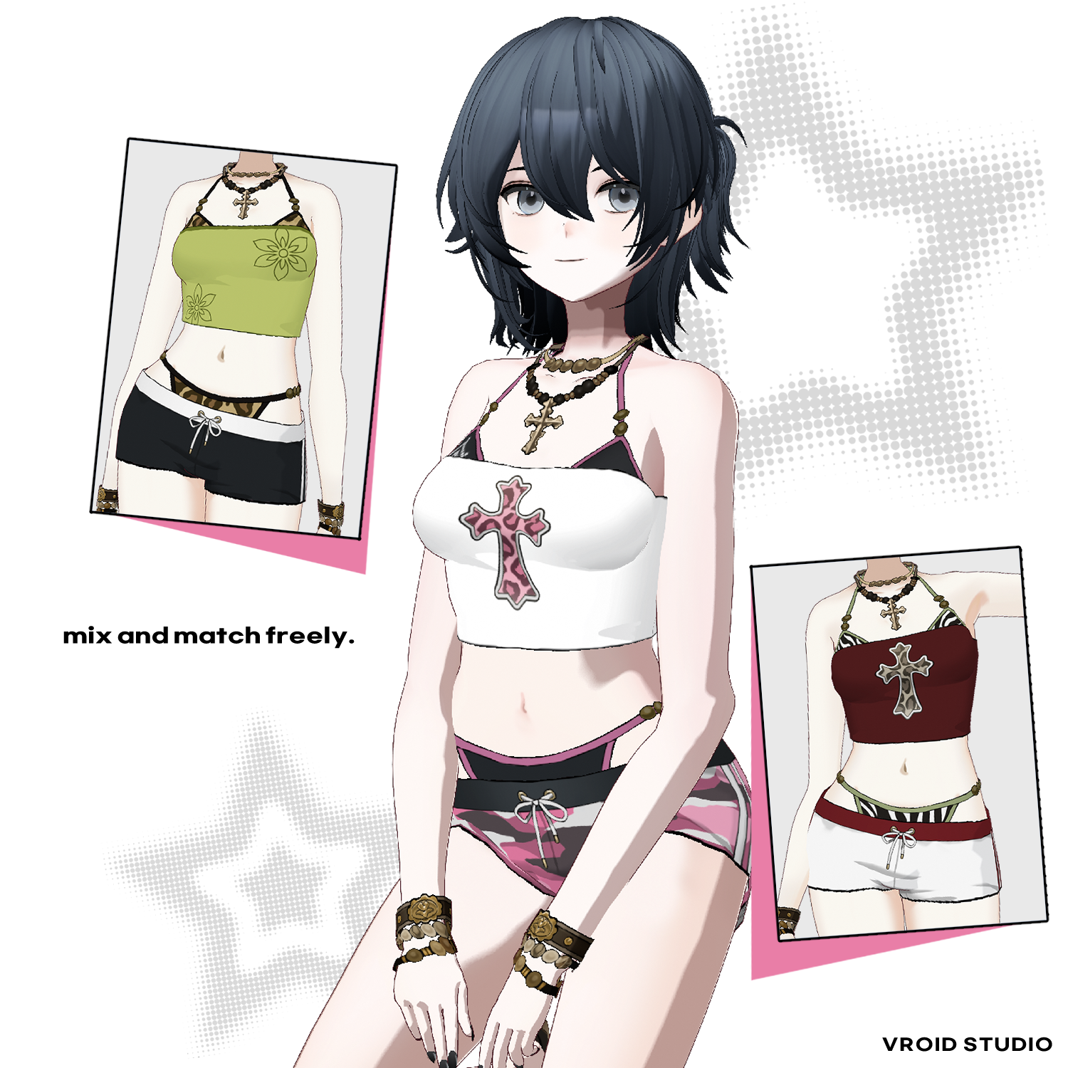Y2K Swimsuit set Y2K 水着セット [VRoid] - VRoid吸血 - BOOTH