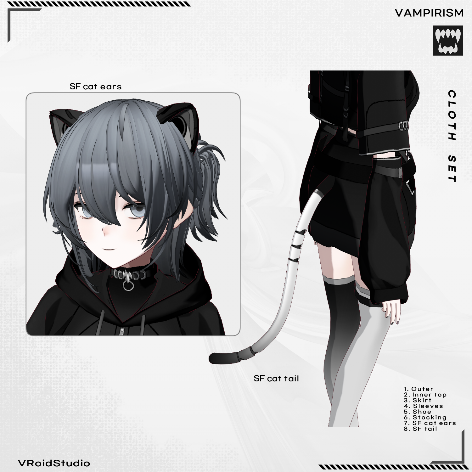 Cyber cat techwear [VRoid] - VRoid吸血 - BOOTH