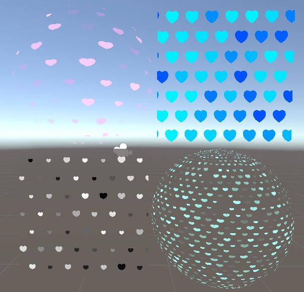 ぷかぷか浮かぶハート模様を追加できるシェーダー / Heart Shader - かげぇのBOOTH - BOOTH