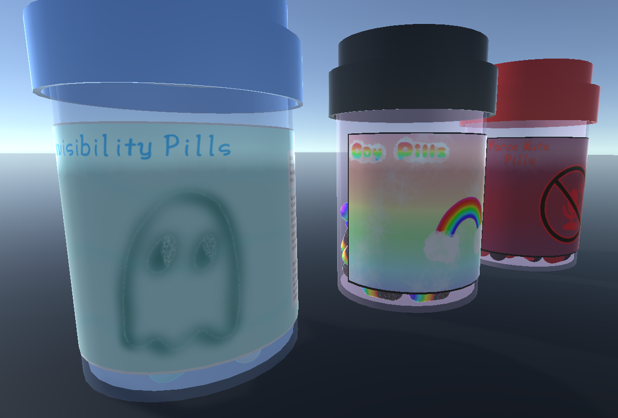 VR Pill Bottles - Lil Pink Devil - BOOTH