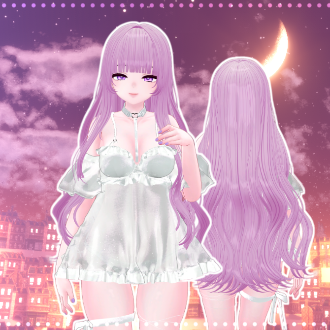 🖤 Melling " Shiny Wave hair " 【4アバター対応 🖤 Liltoon / VRChat】 - Melling - BOOTH