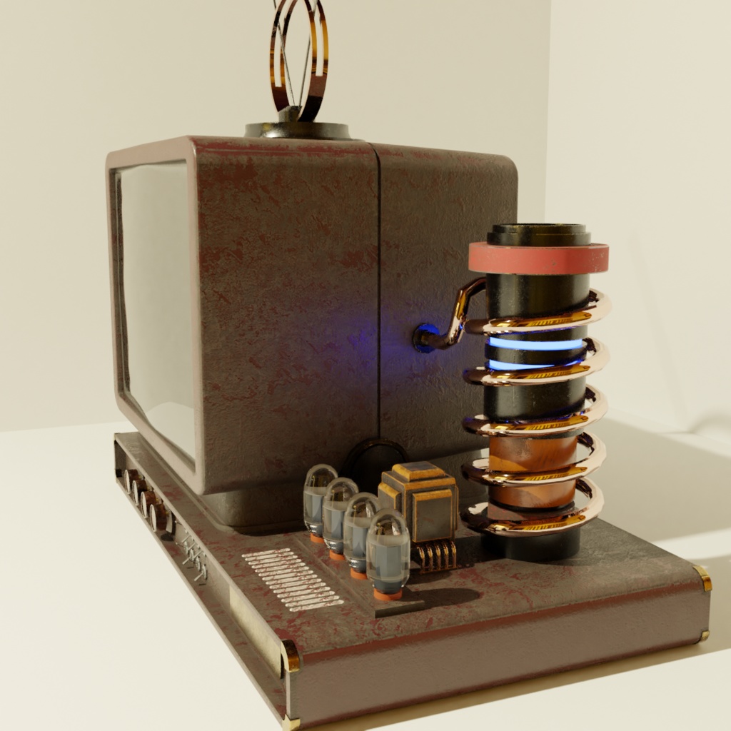 3DCG【steampunk_tv】スチームパンク風テレビ アンティーク風 - hiromu-3dcg - BOOTH