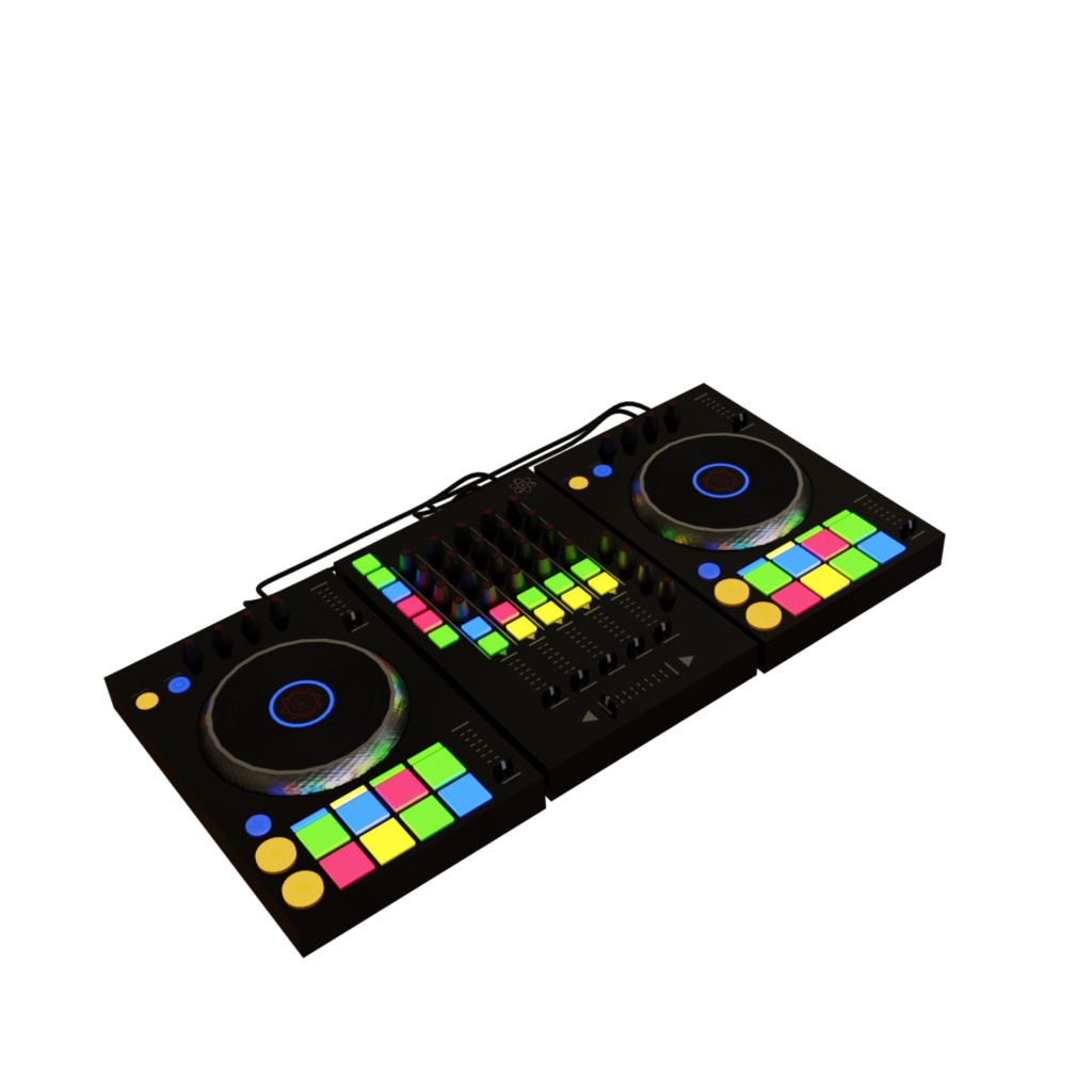 3DCG【DJ_set】ターンテーブル ミキサー - hiromu-3dcg - BOOTH