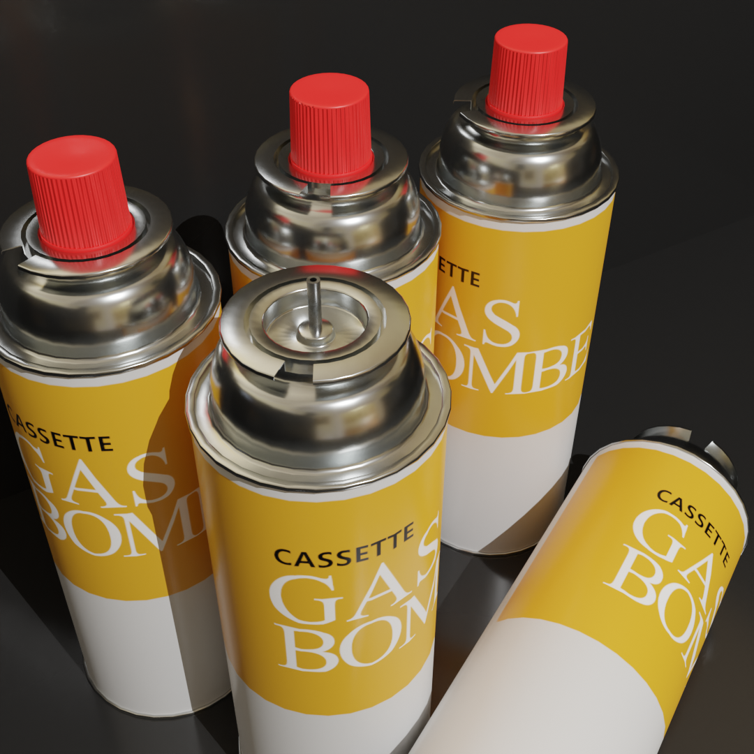 3DCG【Gas_bombe】ガスボンベ/カセットボンベ - hiromu-3dcg - BOOTH