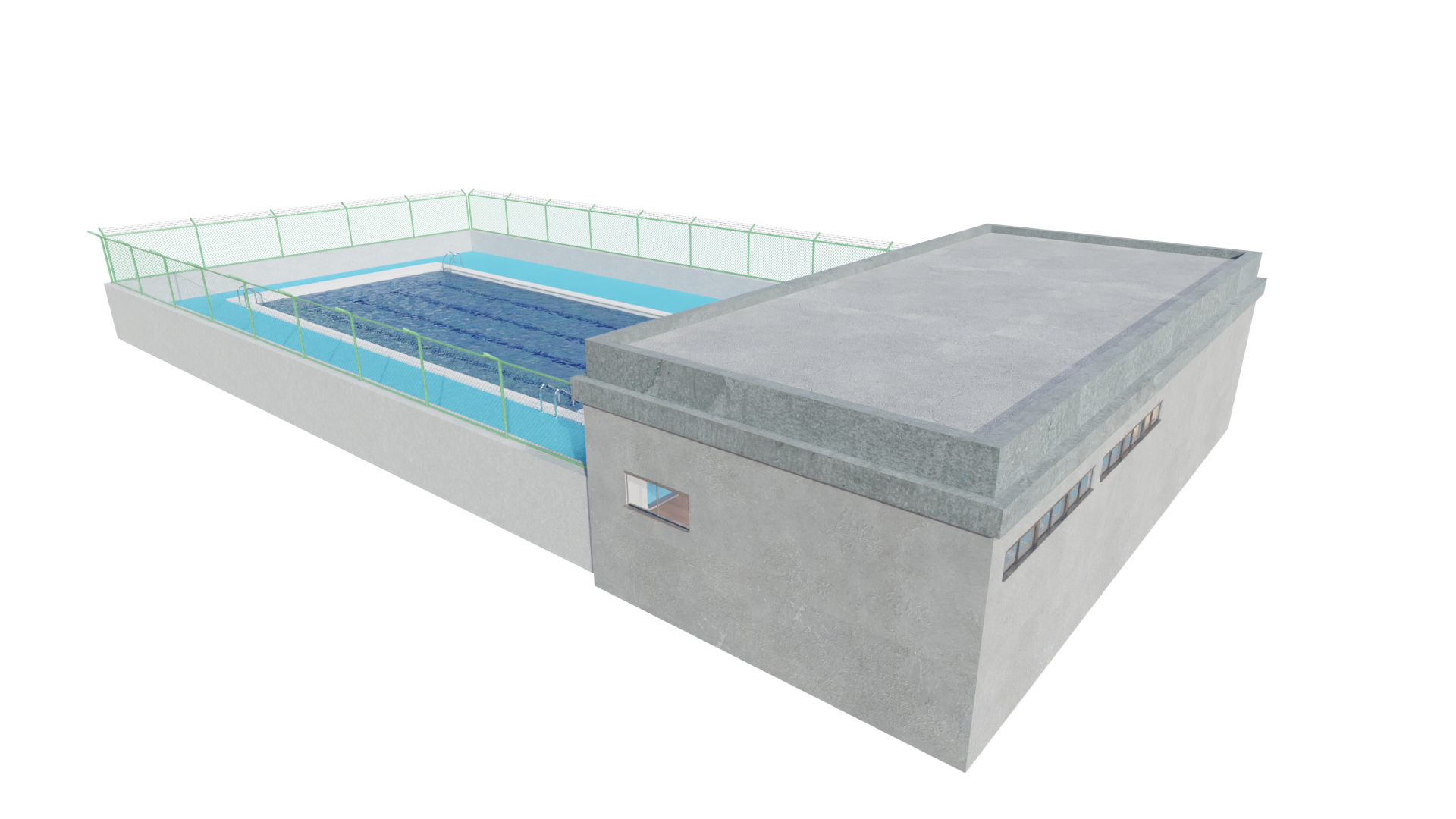 3DCG【pool】学校のプール 屋外プール - hiromu-3dcg - BOOTH