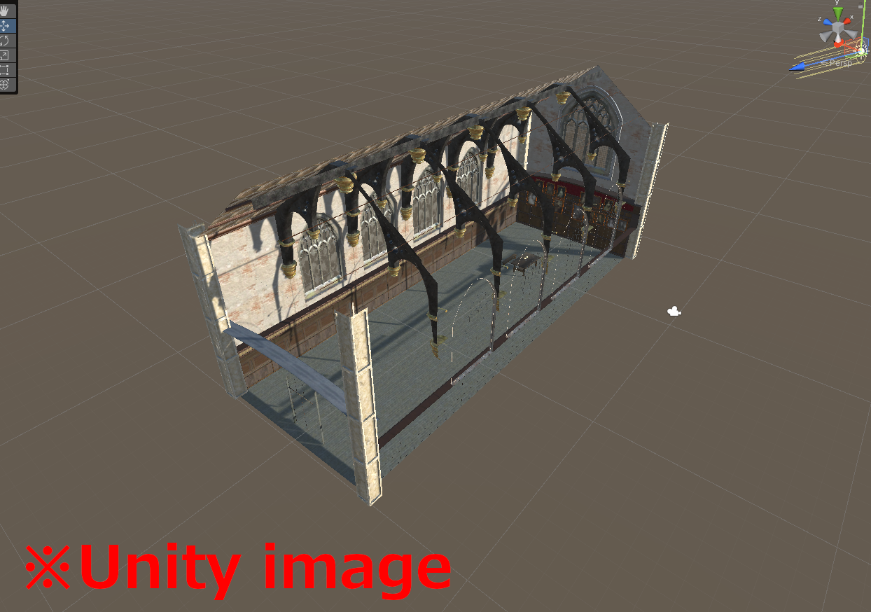 3DCG【merieval_building3】ホグワーツ風の広間 - hiromu-3dcg - BOOTH