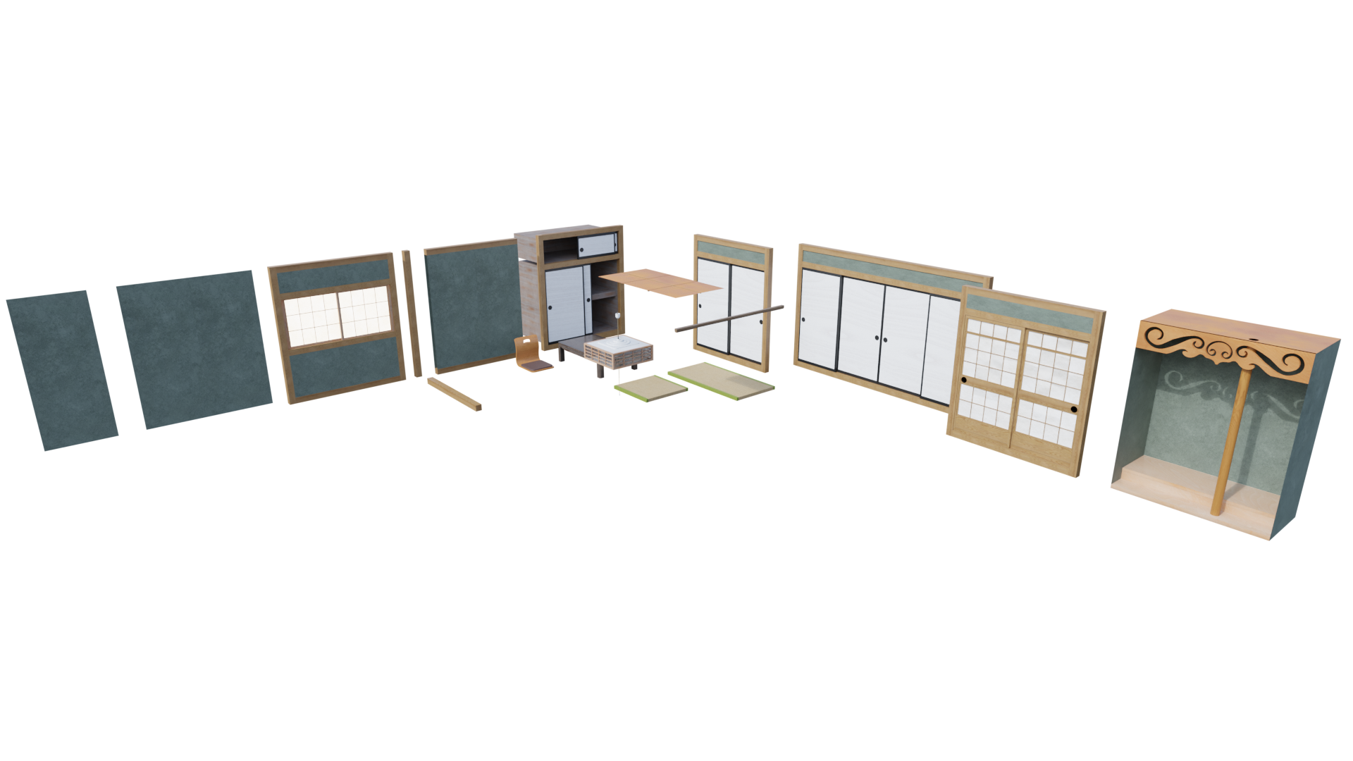 【3DCG】和室モデルキット - hiromu-3dcg - BOOTH