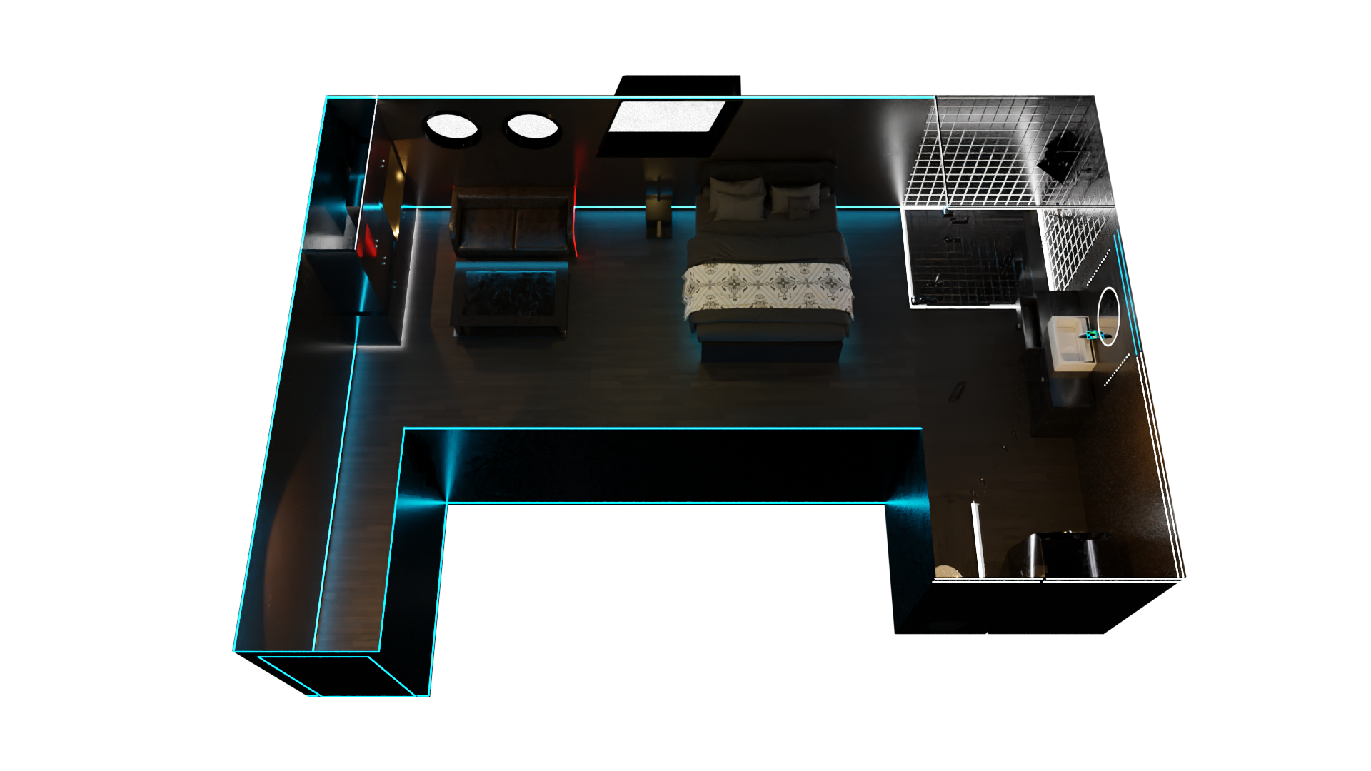 【3DCG】サイバールーム(ホテル) - hiromu-3dcg - BOOTH