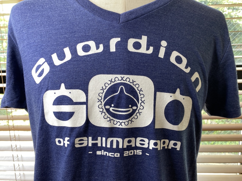 【島原守護神しまばらん】Vネックシャツ 4、4OZ【Tシャツ】紺色 - KONiSHoP - BOOTH