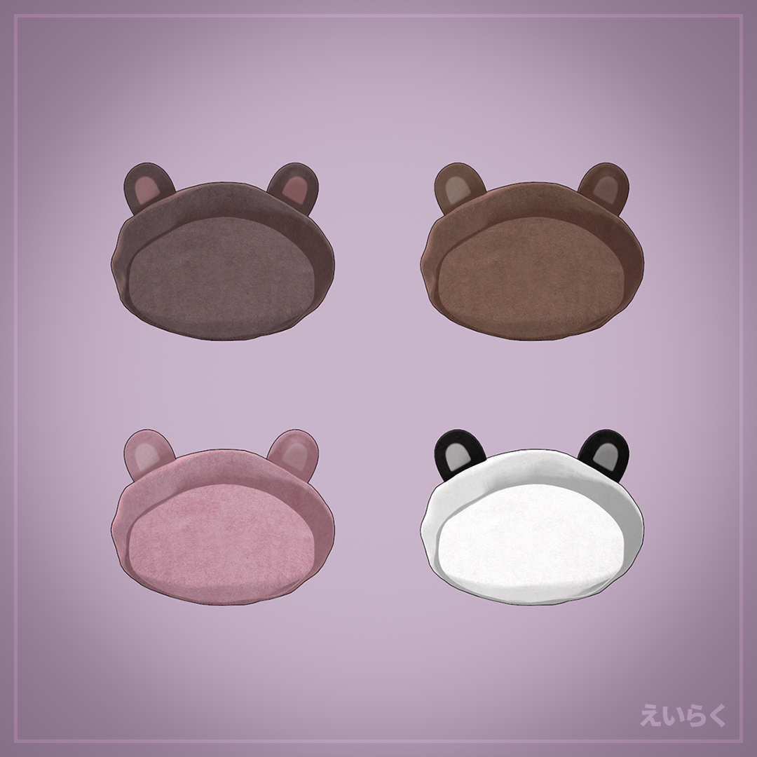 【VRChat想定】熊ベレー帽 Bear Beret Hat - えいらく - BOOTH