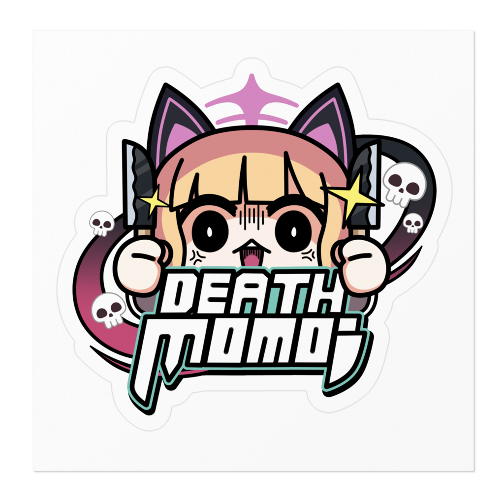 DEATH MOMOI SUGAR RUSH PARODY ブルーアーカイブ 才羽モモイ デスモモイ ステッカー - Noremori - BOOTH