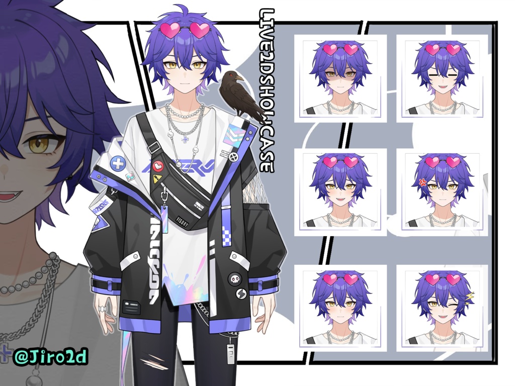 【Male VTuber】Live2D Model Customization - jirolive2d - BOOTH