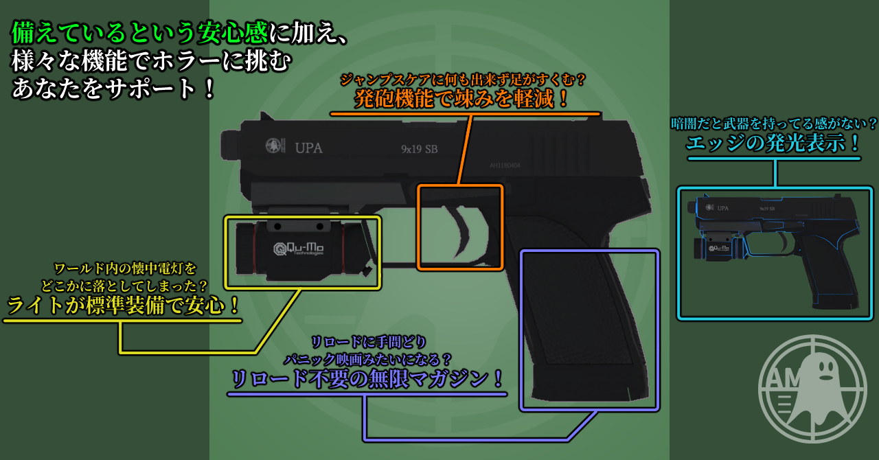 【VRChat用】拳銃型お守り『UPA』 - Amulet＆Apotropaism - BOOTH