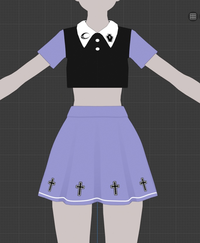 [VRChat + MMD] pastel goth outfit - SAYUMIVI - BOOTH