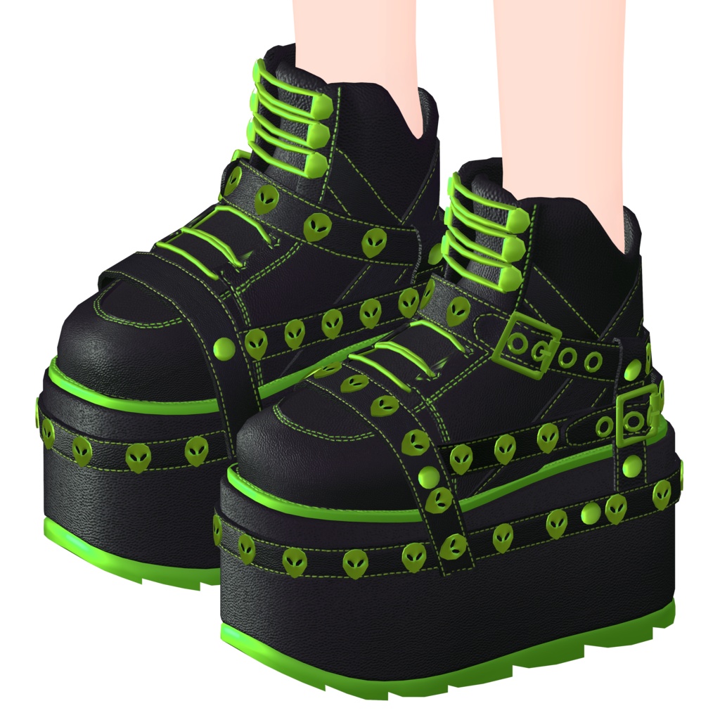 [VRChat + MMD] Alien Platform Boots - COMMERCIAL USE - SAYUMIVI - BOOTH