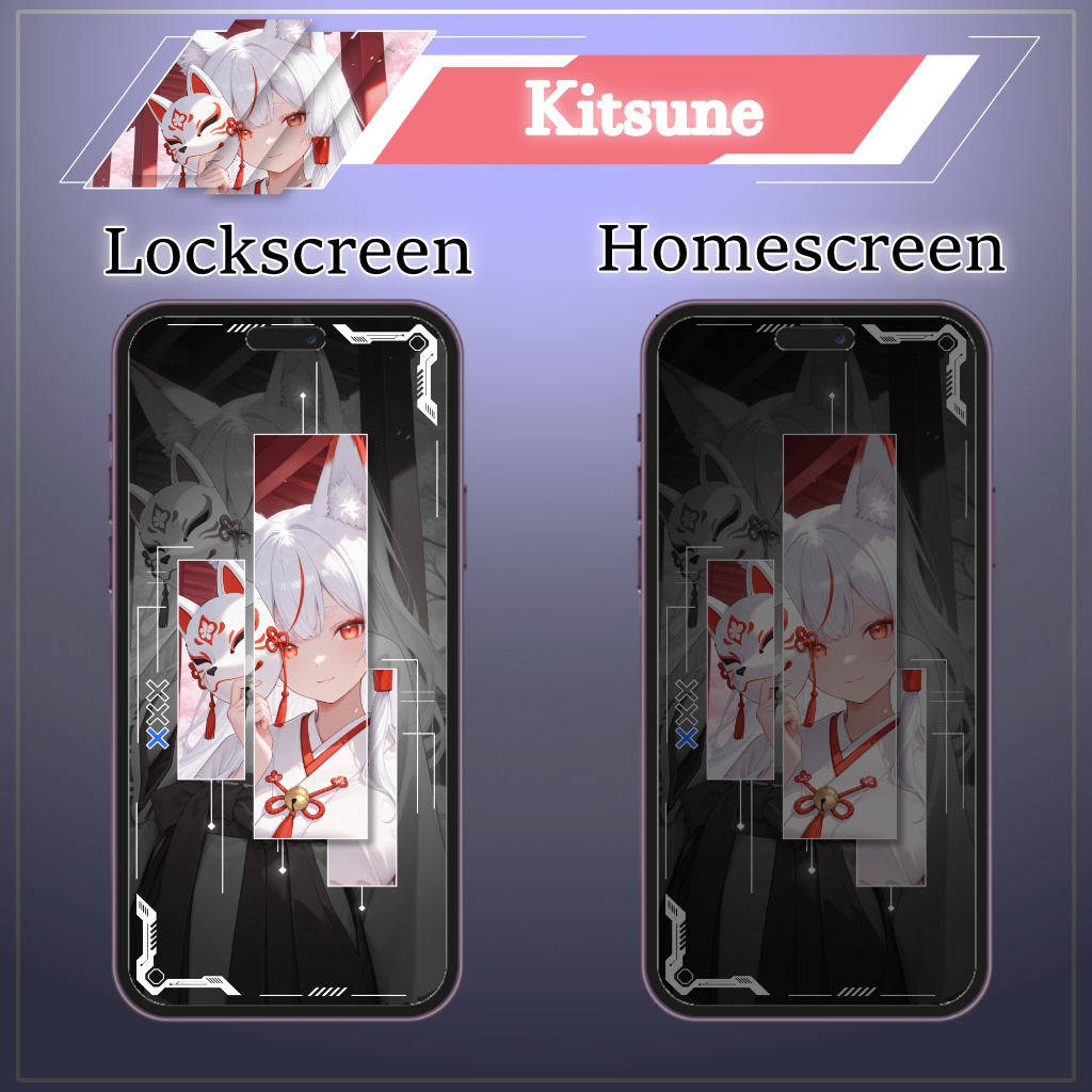 🌙 Fox Kitsune – Enchanted Original Smartphone Wallpaper 🌙 - suka-suka ...