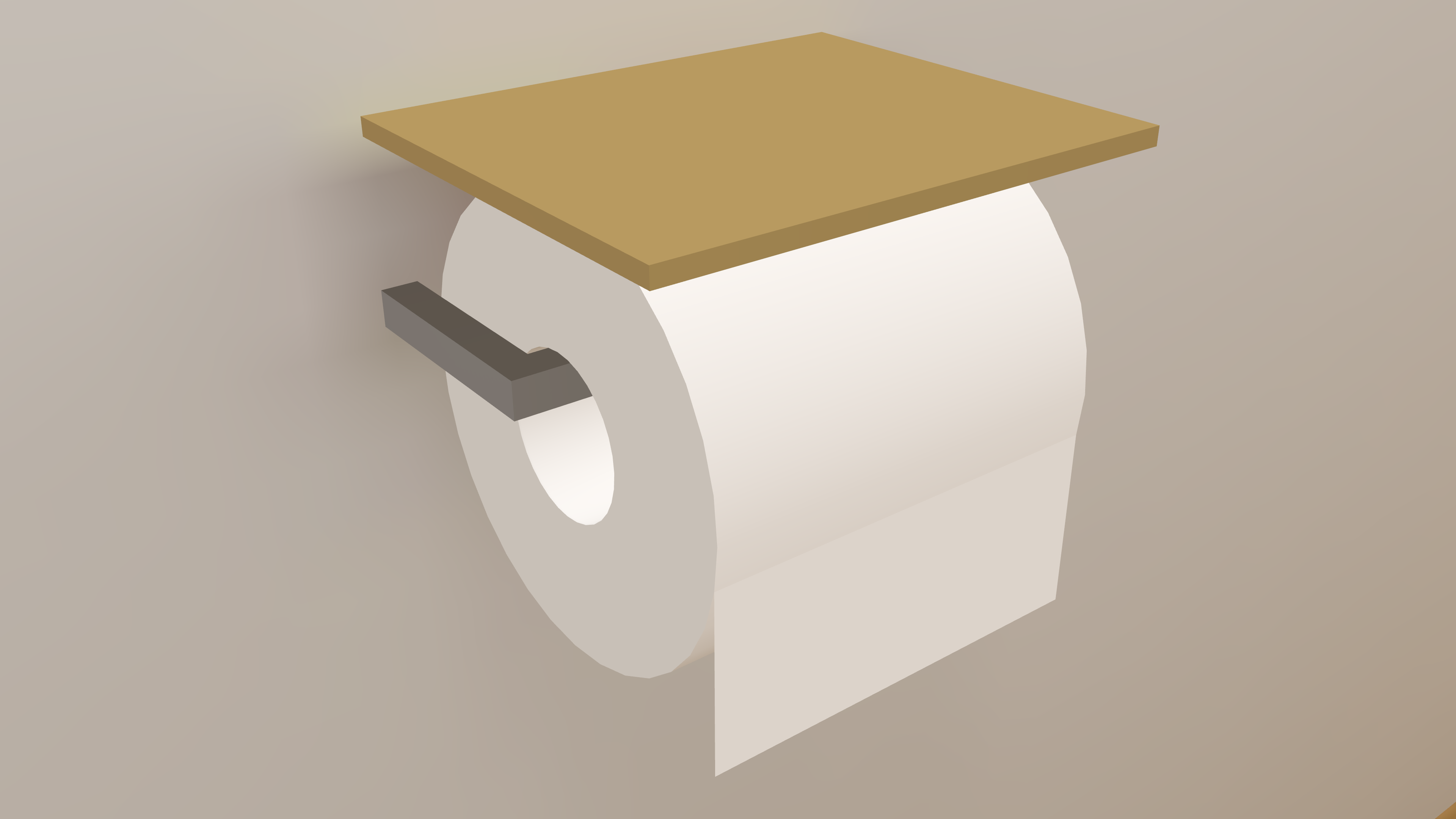 【3Dモデル】タンクレストイレ & トイレットペーパー(ホルダー付き) ／ [3D model] Tankless toilet & Toilet paper (with holder ...