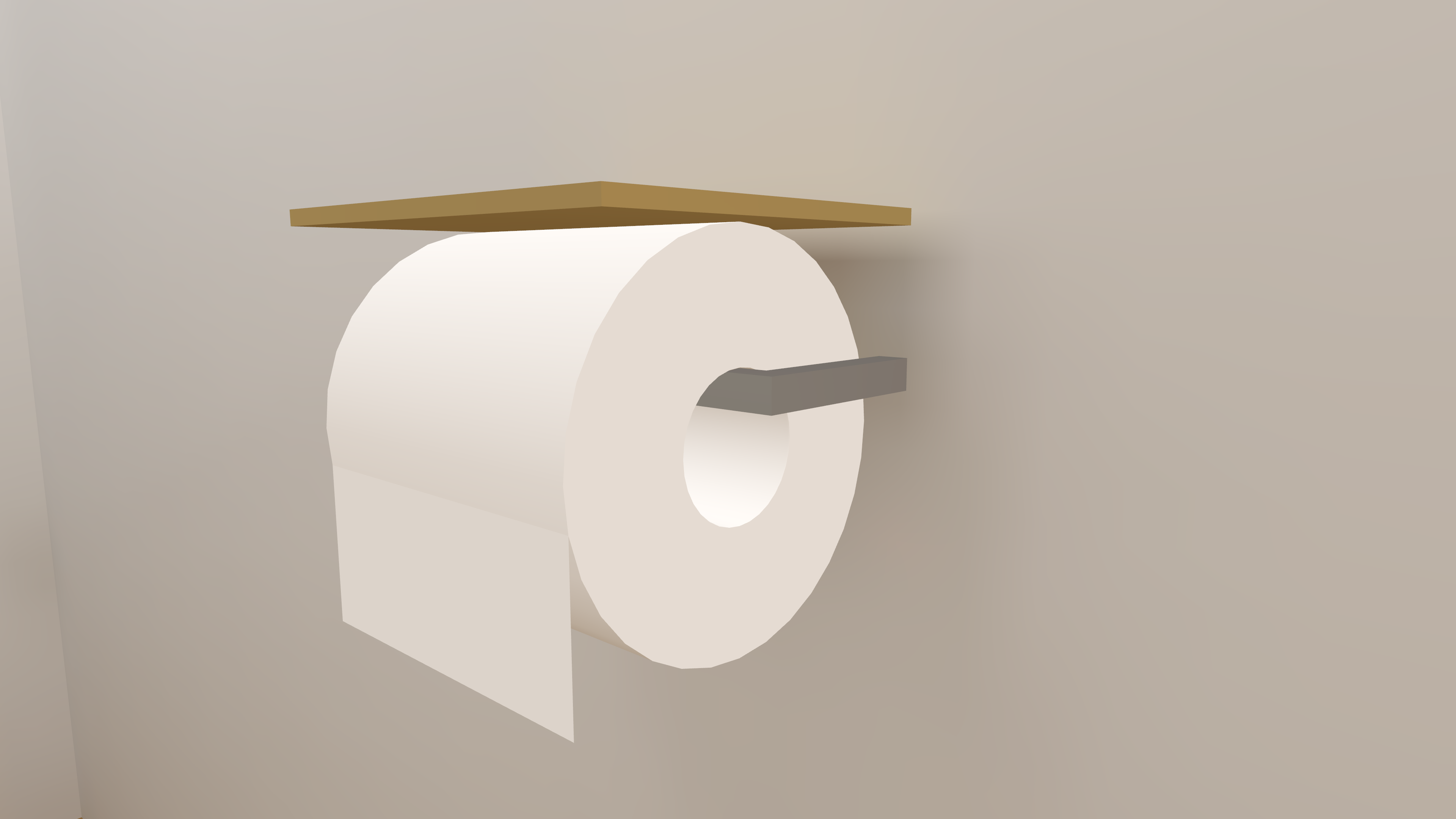 【3Dモデル】タンクレストイレ & トイレットペーパー(ホルダー付き) ／ [3D model] Tankless toilet & Toilet paper (with holder ...