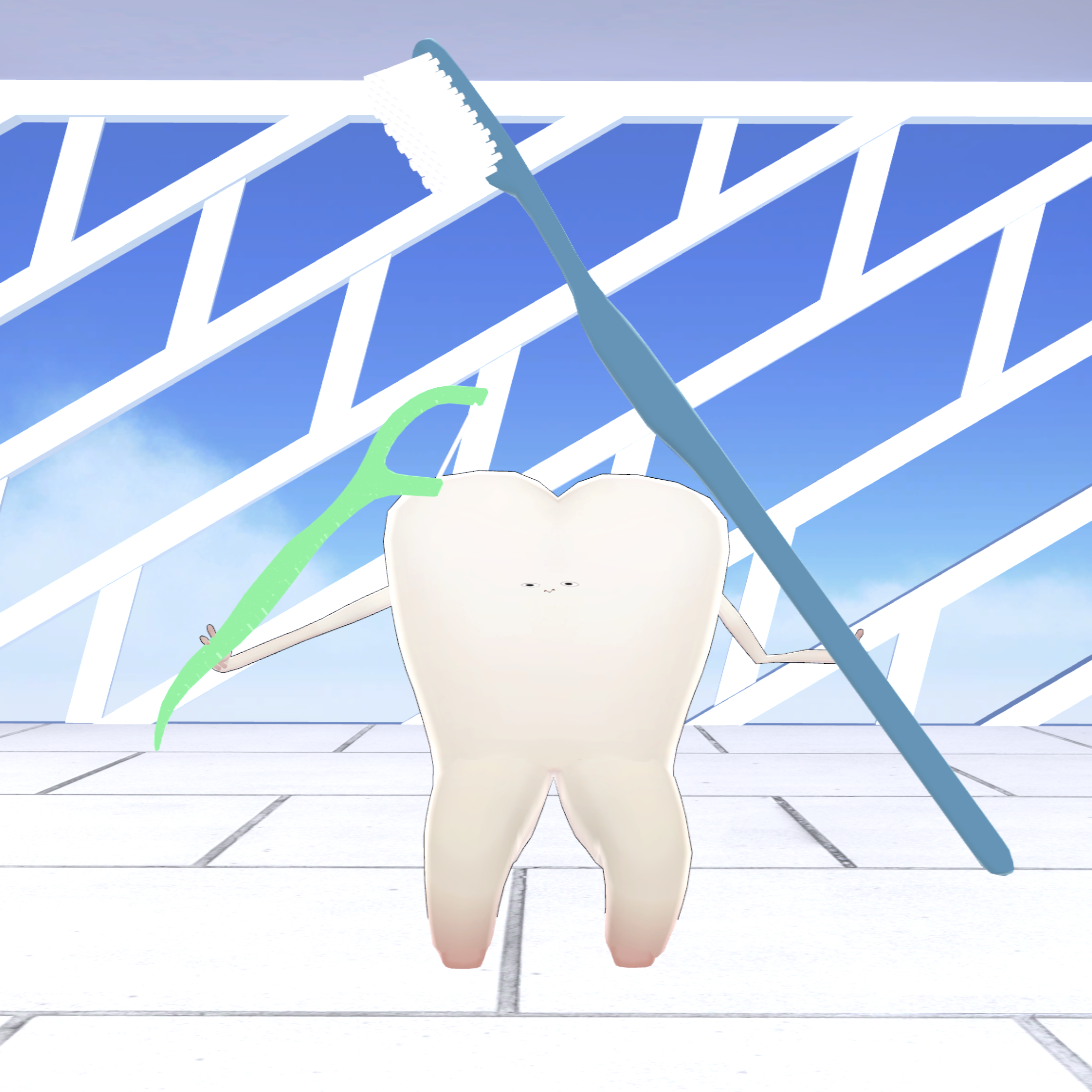【3Dモデル】歯ブラシと糸ようじ【VRChat】#Marie_Merry - MarieMerry。 - BOOTH