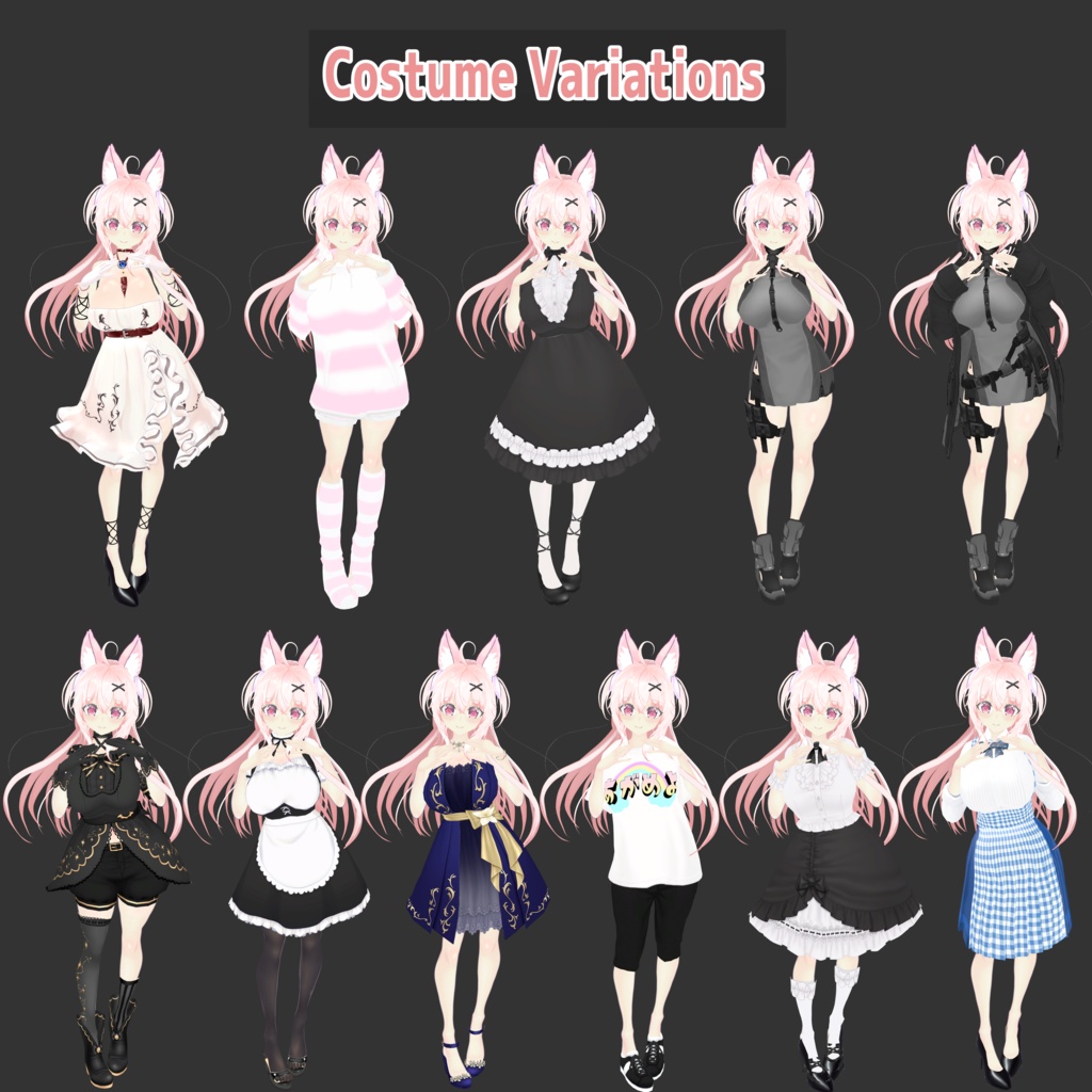 Cluster向けオリジナル3Dモデル「アイリ」 Ver1.03(VRM) - BHS - BOOTH