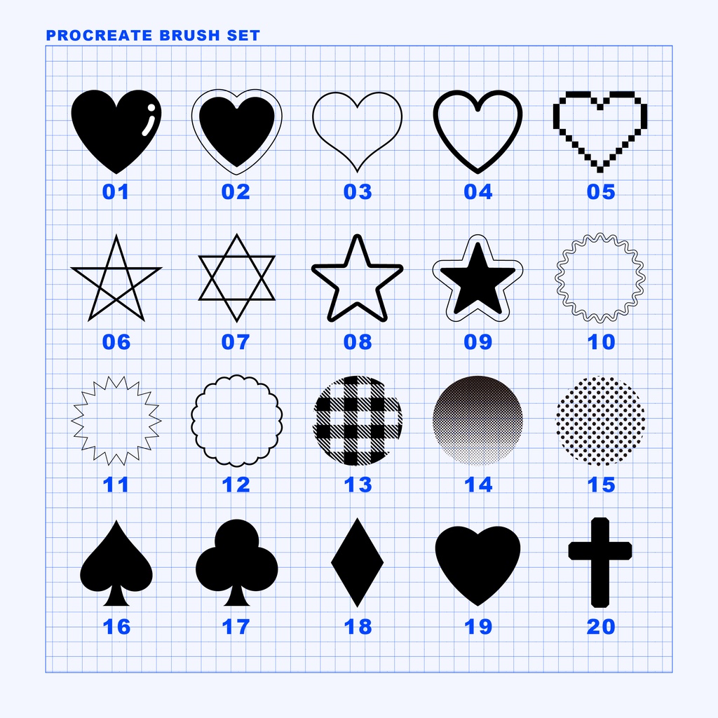 [Procreate]ポップなスタンプ35種セット - 087ohana - BOOTH