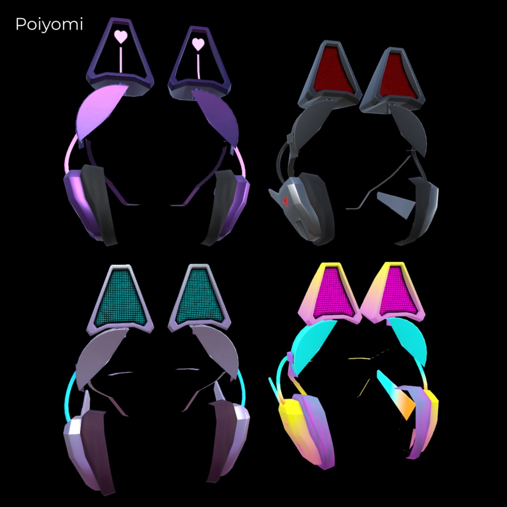 Cyber Cat Ears - nofunkdesign - BOOTH