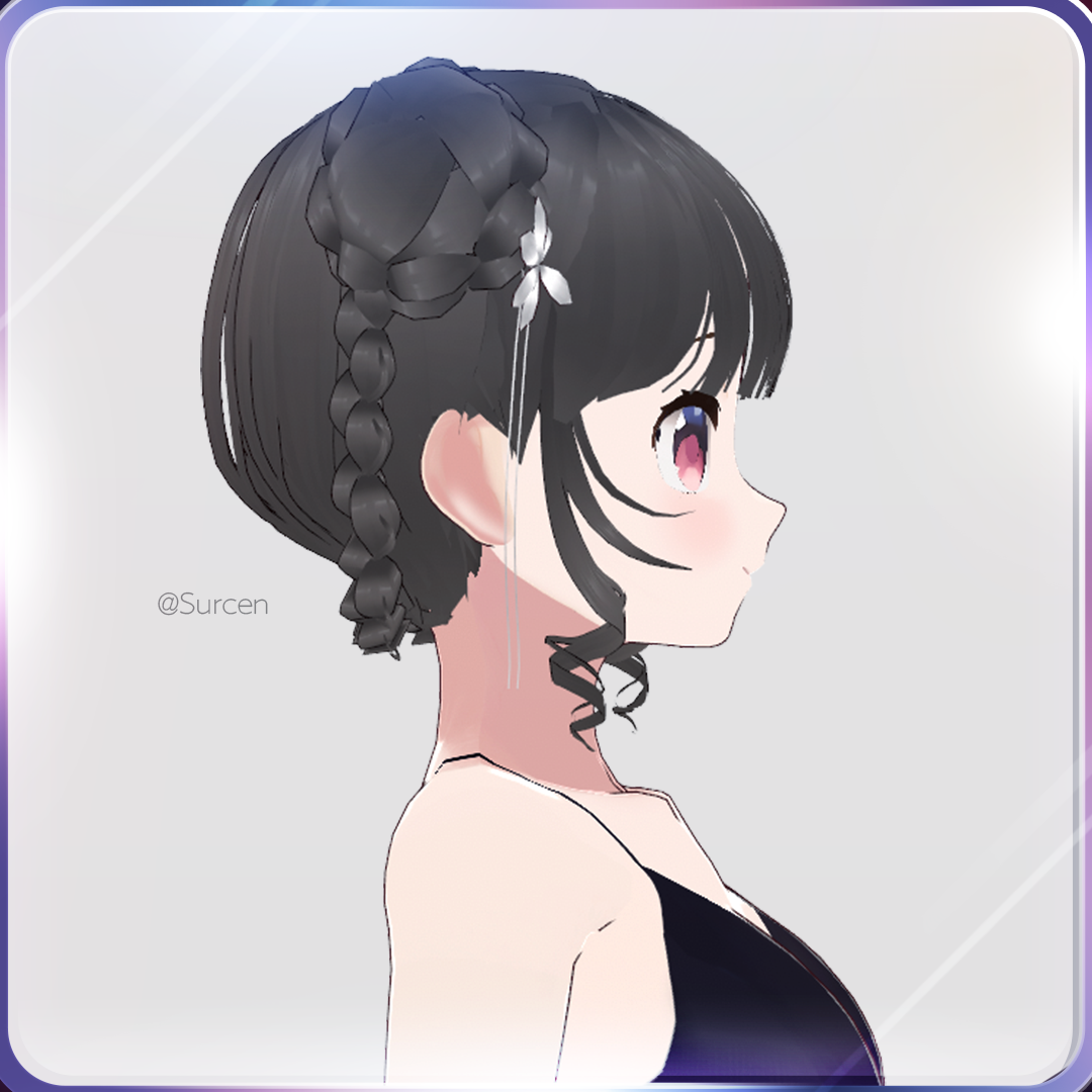 [Vroid] Chinese Tradisional Twin Buns and Braid - Surcen - BOOTH